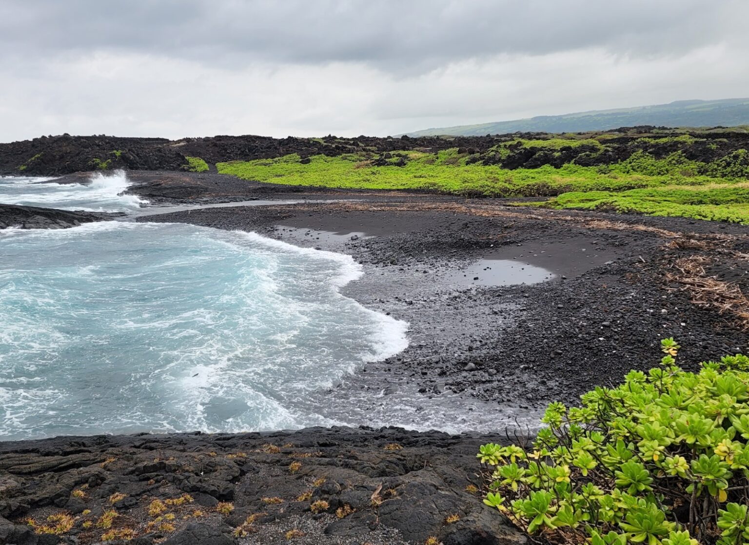 Punaluu Black Sand Beach, Pahala - Hawaii Beaches